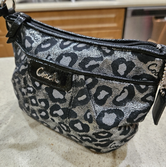 Coach | Bags | Coach Black And Gray Leopard Print Crossbody Bag | Poshmark